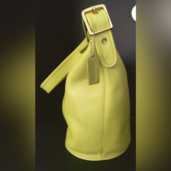 Coach | Bags | Coach 985 Chartreuse Xtra Lrg Duffel Sack Leather Bag ...